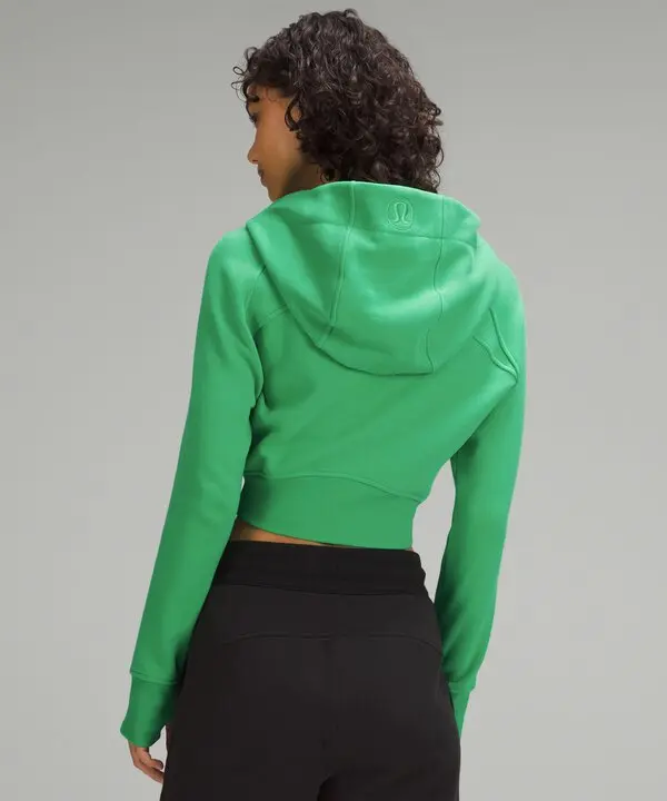 Lululemon Scuba Full-Zip Cropped Hoodie - Green Punch | Editorialist